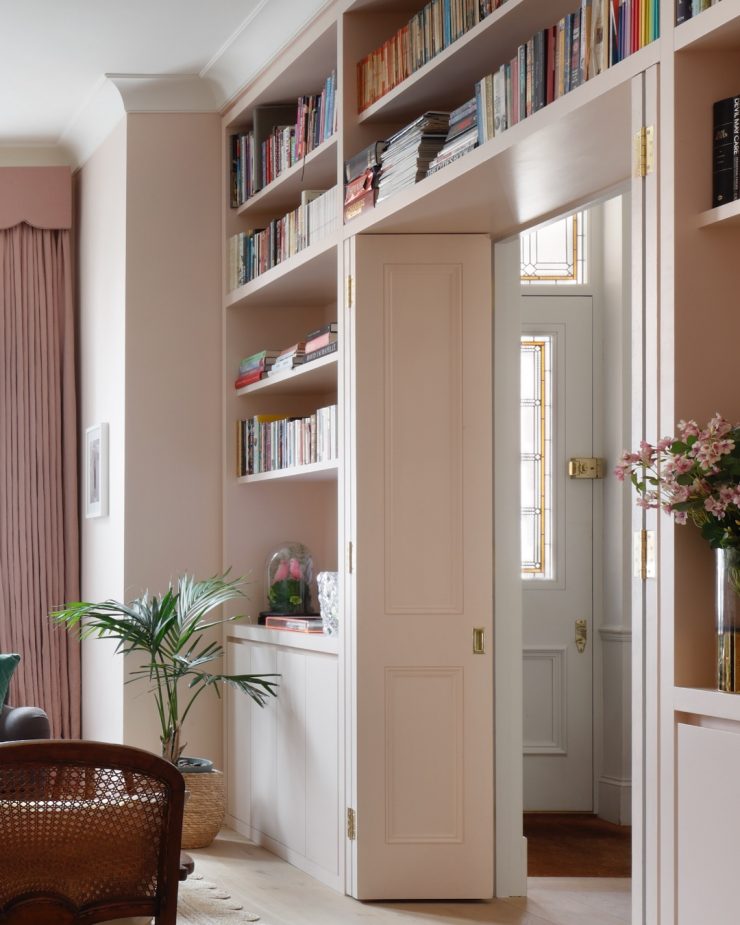 Built-In Bookcase Around Door Ideas